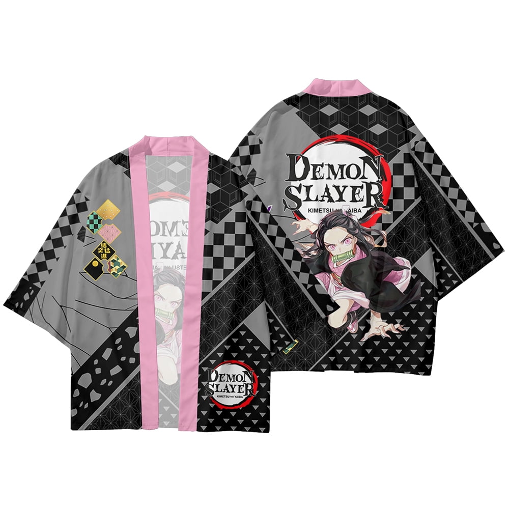 Demon Slayer Kimono Robe Cloak Set Fashion Breathable Vivid Design ...