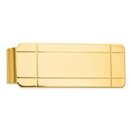Primal Gold 14 Karat Yellow Gold Men's Grooved Money Clip - Walmart.com