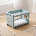 Blue Large Rabbit Bed House with Pad - Small Animal Hideout Hut Warm ...