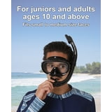 Reef Tourer Adult Single-Window Mask, Snorkel & Fin Traveling Set ...