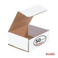 White Corrugated Cardboard Mailing Boxes, 6 3/16 x 5 3/8 x 2 1/2 Inches ...