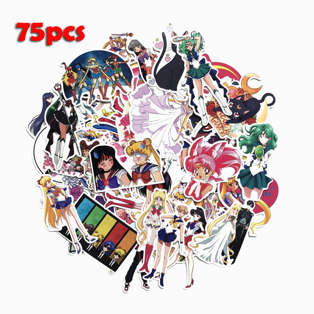Click here for Amyove 75pcs Sailor Moon Suitcase Stickers Cute Ca... prices