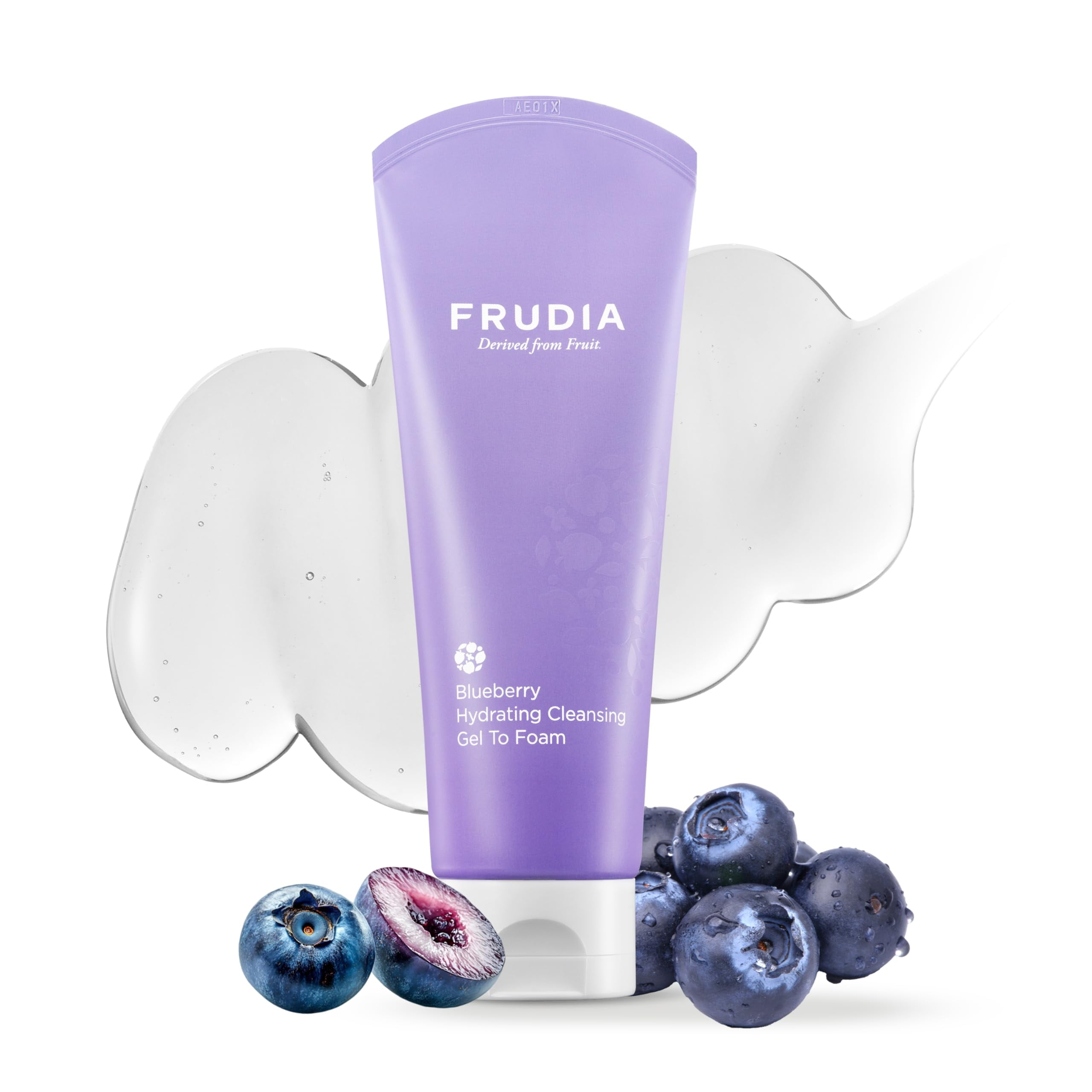 Limpiador facial FRUDIA Blueberry, gel hidratante para hacer espuma ...