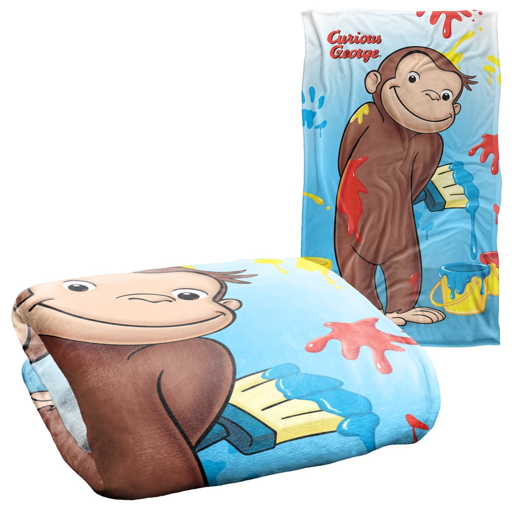 Curious George Paint Silky Touch Super Soft Throw Blanket 36" x 58 ...
