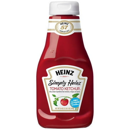 Heinz Simply Heinz Tomato Ketchup, 34 oz - Walmart.com