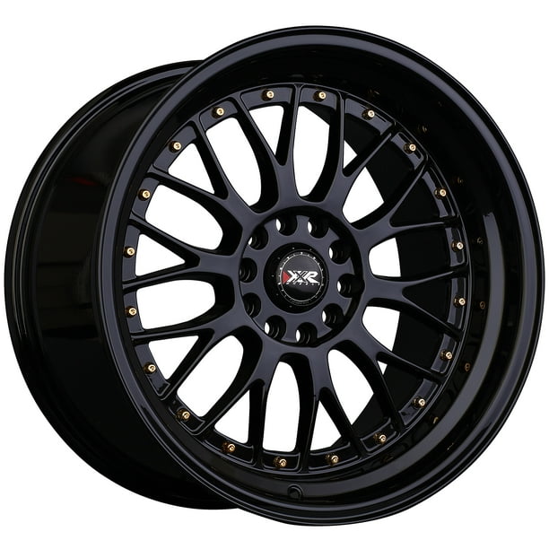 XXR 536 15x8 4x100/4x114.3 20et Black / Gold Rivets Wheel - Walmart.com