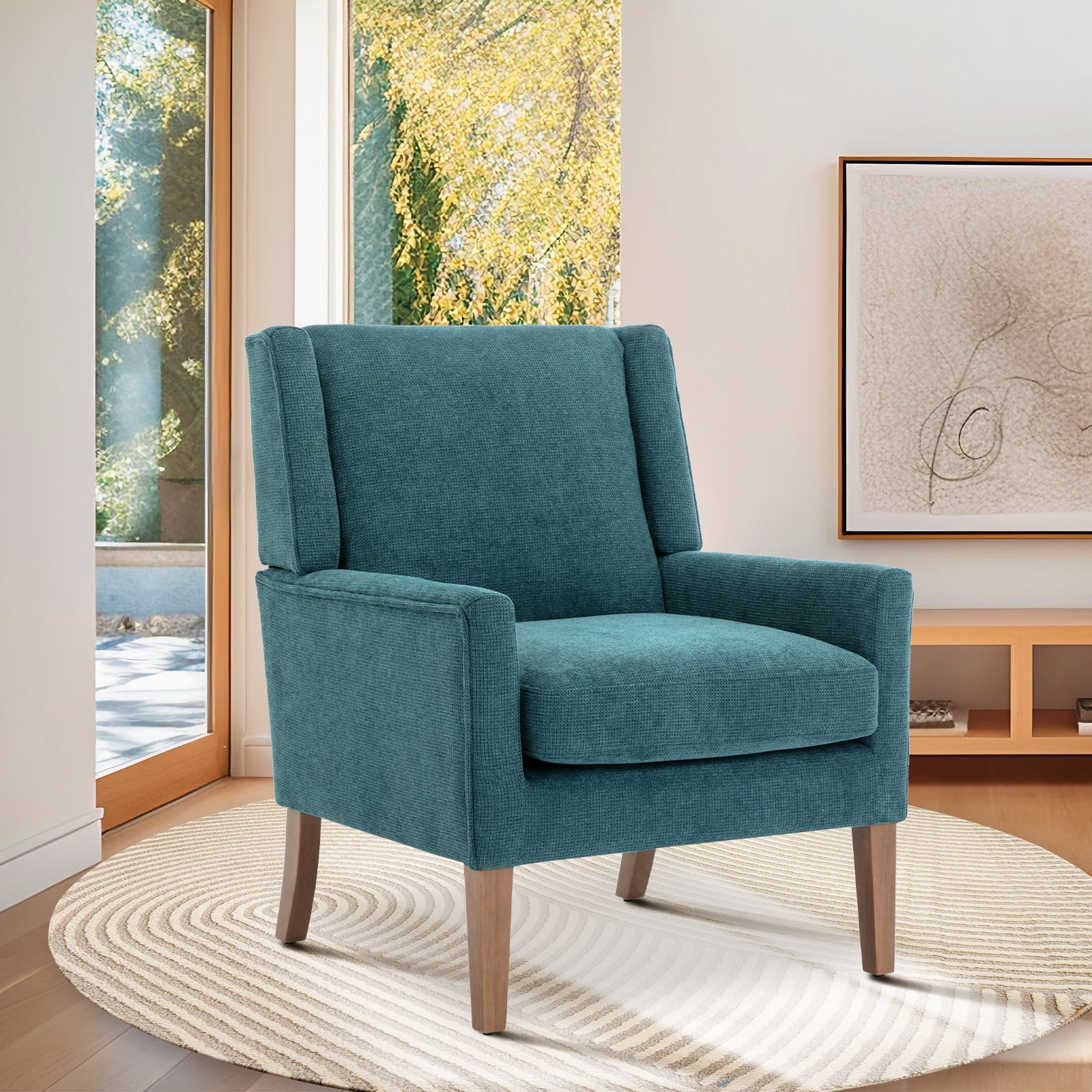 Click here for Malol Modern Accent Chair  Wingback Upholstered Fa... prices