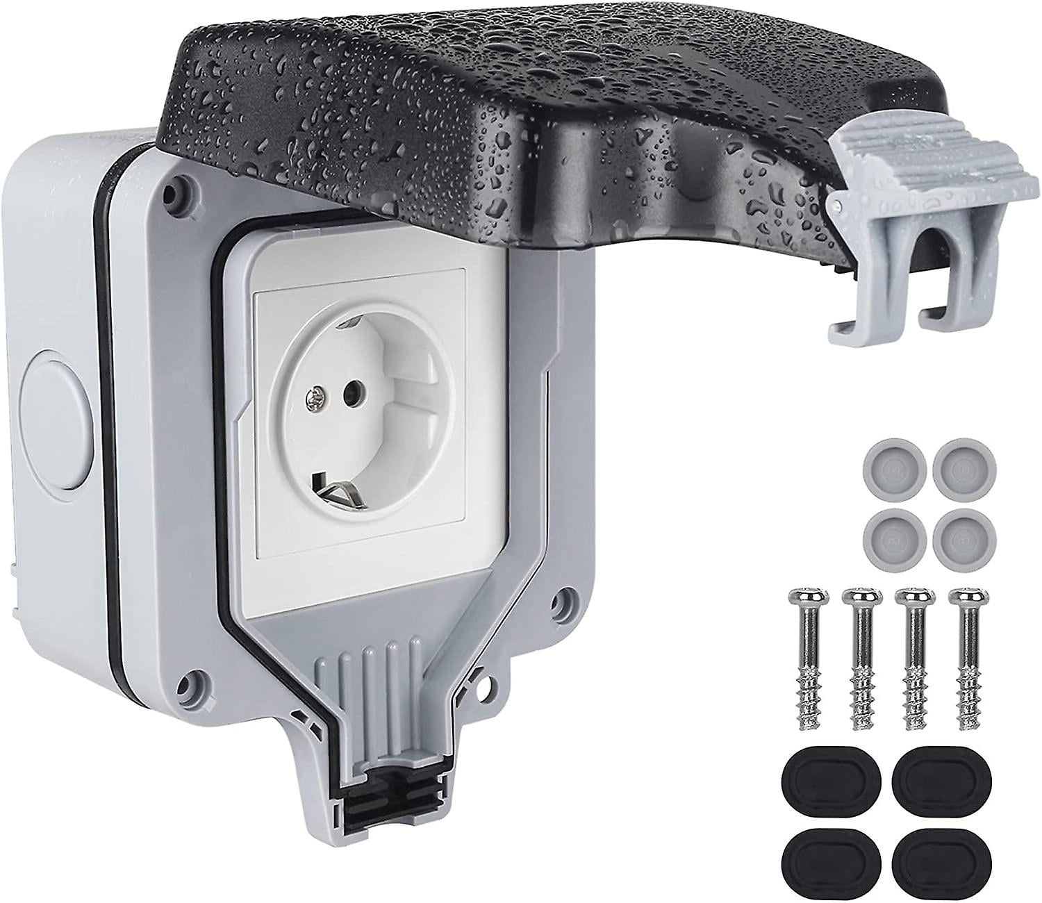 Toma de corriente exterior impermeable IP66, toma de pared para uso en ...