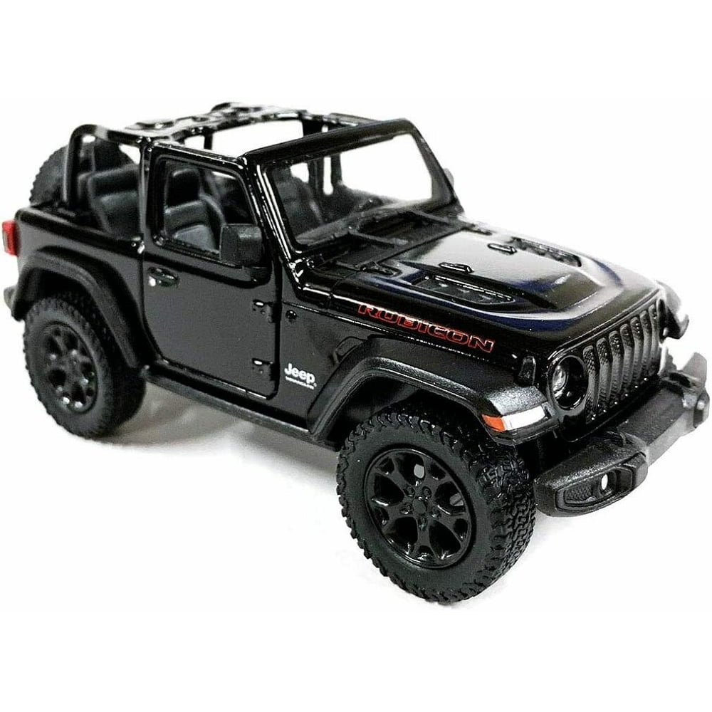 Jeep Wrangler Rubicon Convertible Black Diecast Model Toy Car 1:34 ...