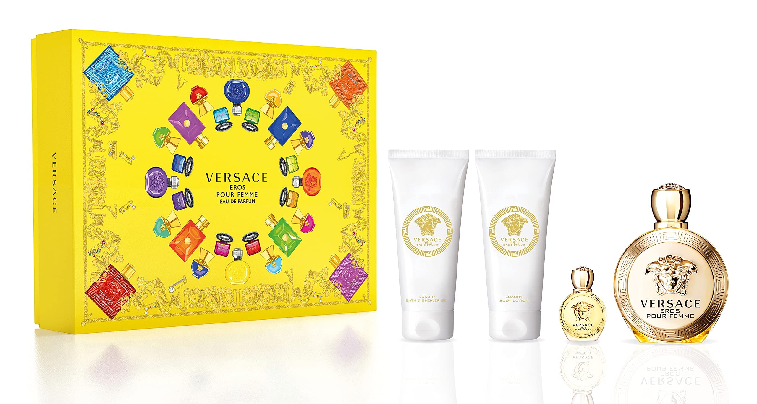 Set de regalo Perfume Versace Eros Pour Femme 4 piezas | Walmart en línea