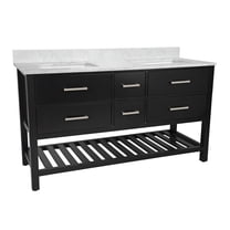 Everett 72 Inch Oak Console Vanity with Rectangular Undermount Sinks ...