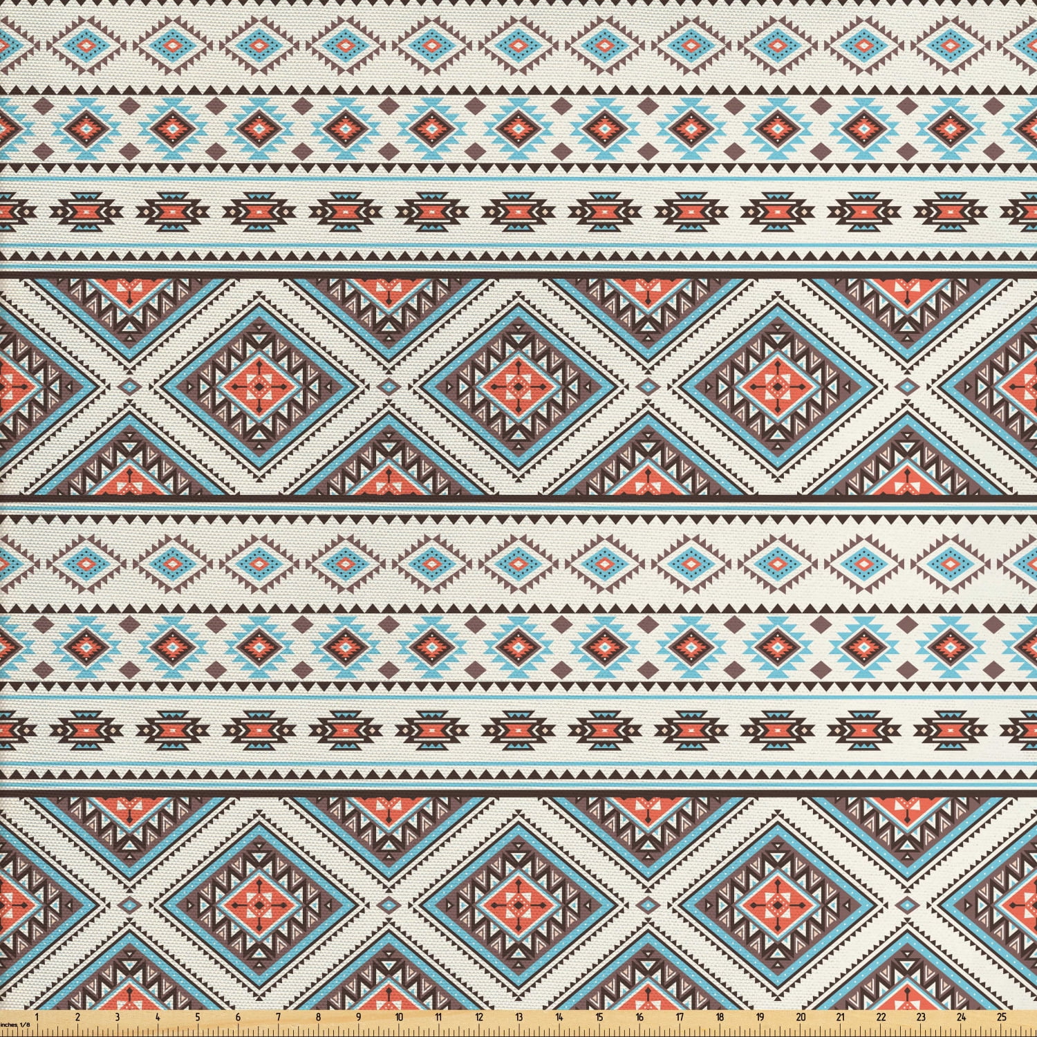 Aztec Fabric By The Yard Print Of Retro Style Native Ornaments