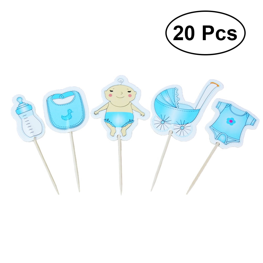 OUNONA Cake Baby Topper Bottle Showeronesie Girl Cupcake Toppers ...