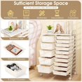 15-Drawer Rolling Cart, Storage Carts with Removable Drawers & Steel ...