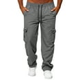 JIKNTTR Mens Casual Cargo Pants Men's Cargo Pants Elastic Waist ...