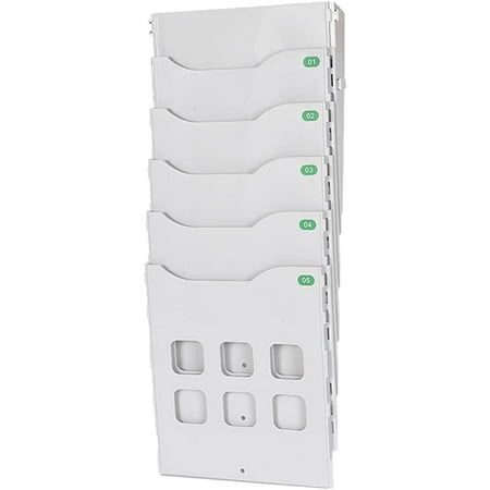A4 Document Hanging Organizer Paper File Wall Mount Hanger 5 Slot ...