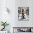 JRXY Snowman Wall Art Christmas Picture Winter Scene Snowman Canvas ...