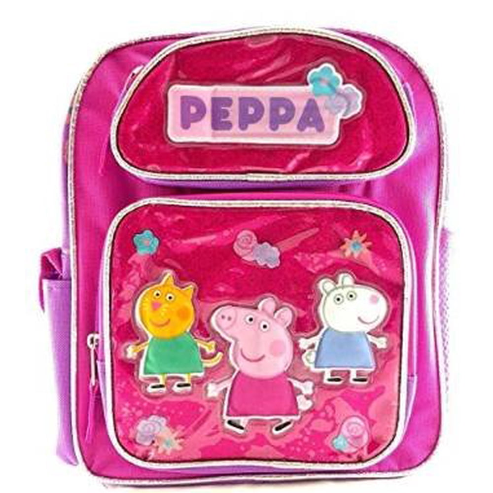 Peppa Pig - Small Backpack - - Canvas Pink/Purple 12 School Bag 139432 ...