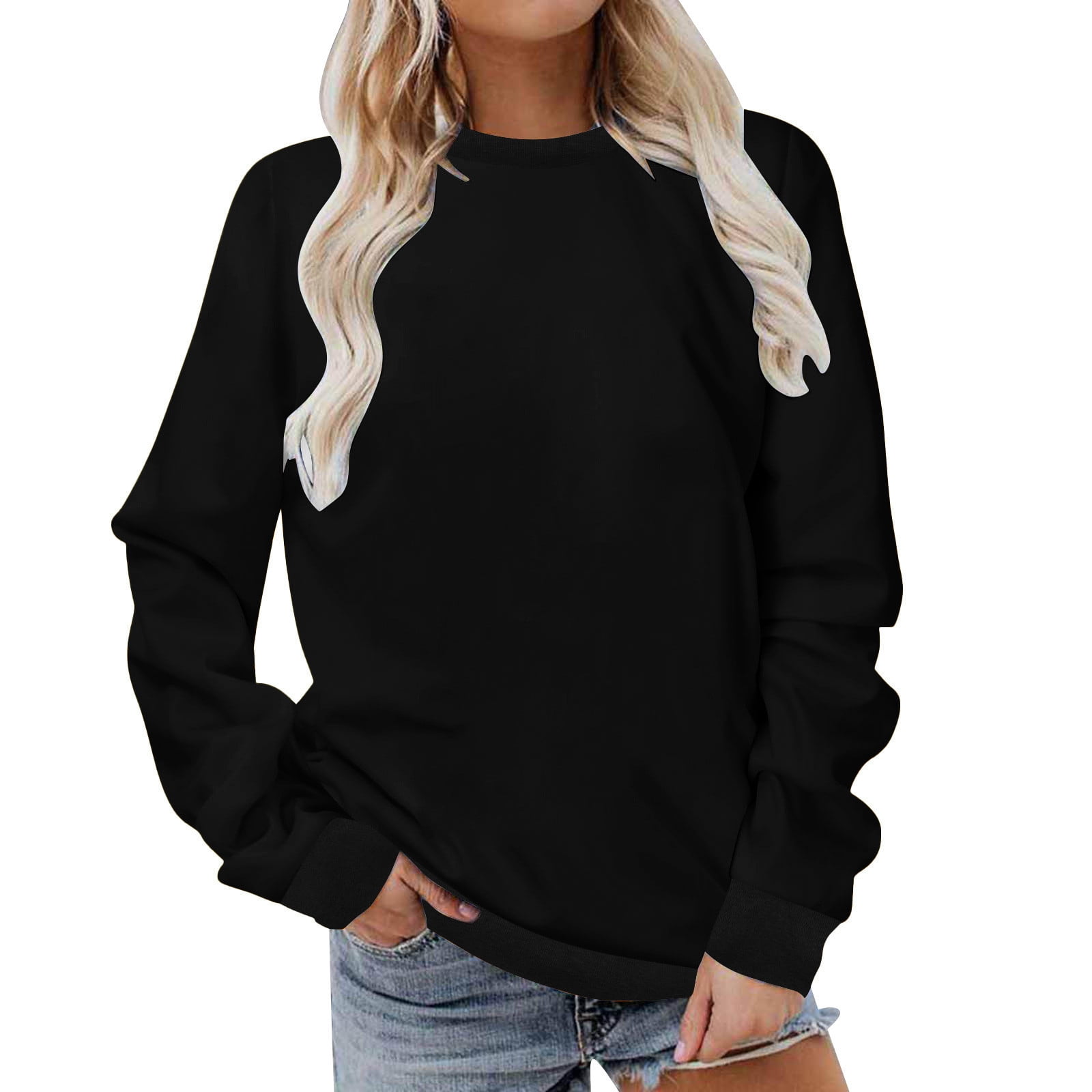 Click here for Lenpel Sweatshirts For Women Plus Size Crew Neck L... prices