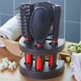 5pcs/Set Hairdressing Brush Holder Set, Hair Styling Brush With Mirror ...