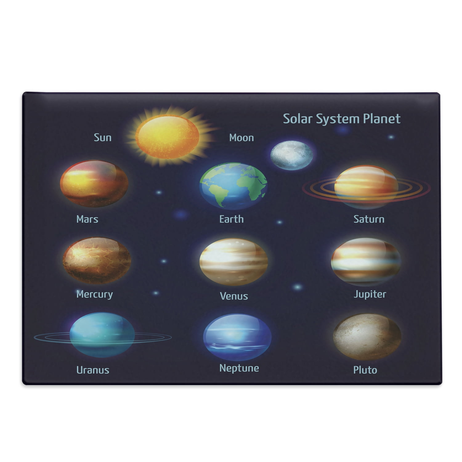 Science Cutting Board, Solar System Planets and the Sun Pictograms Set ...