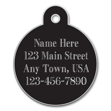 Personalized Round Dog Tags, Free Engraving Custom Pet ID Tags, Dog Cat ...