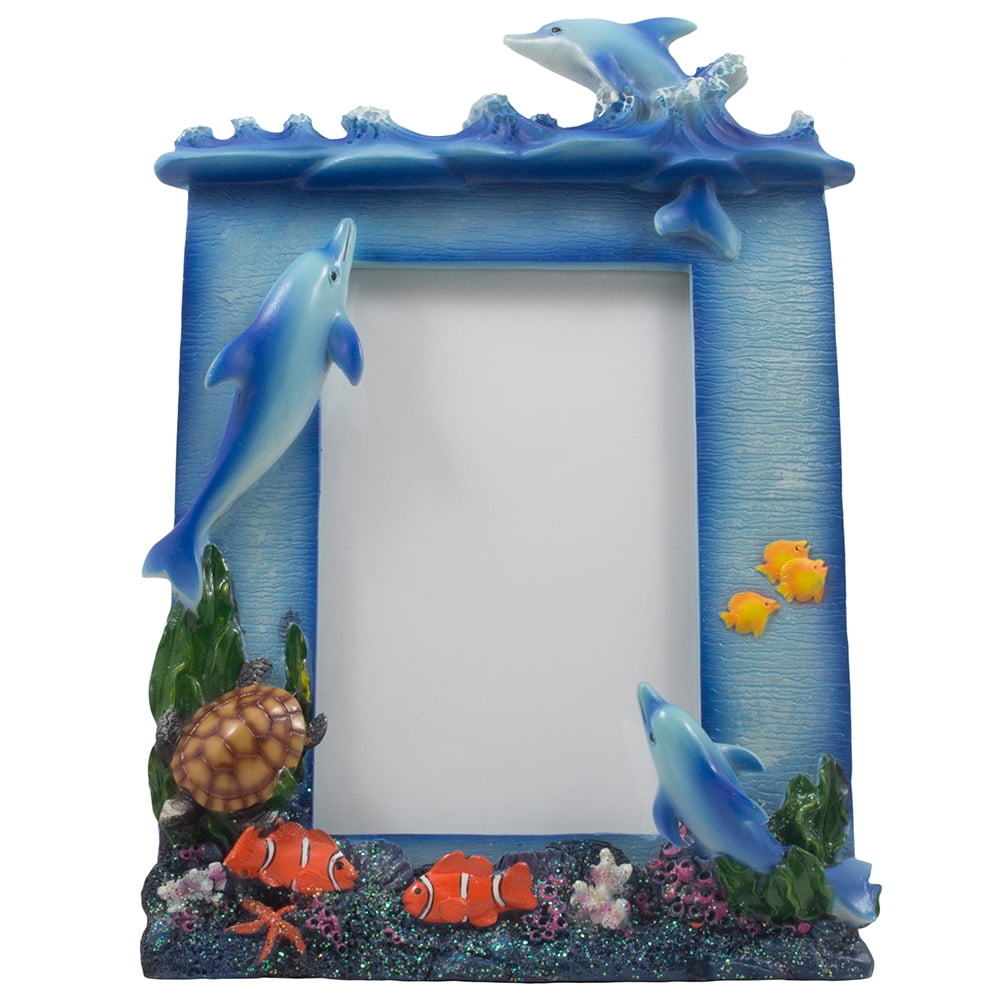 Decorative Dolphins and Sea Life Desktop Picture Frame for 4 x 6 Photo ...