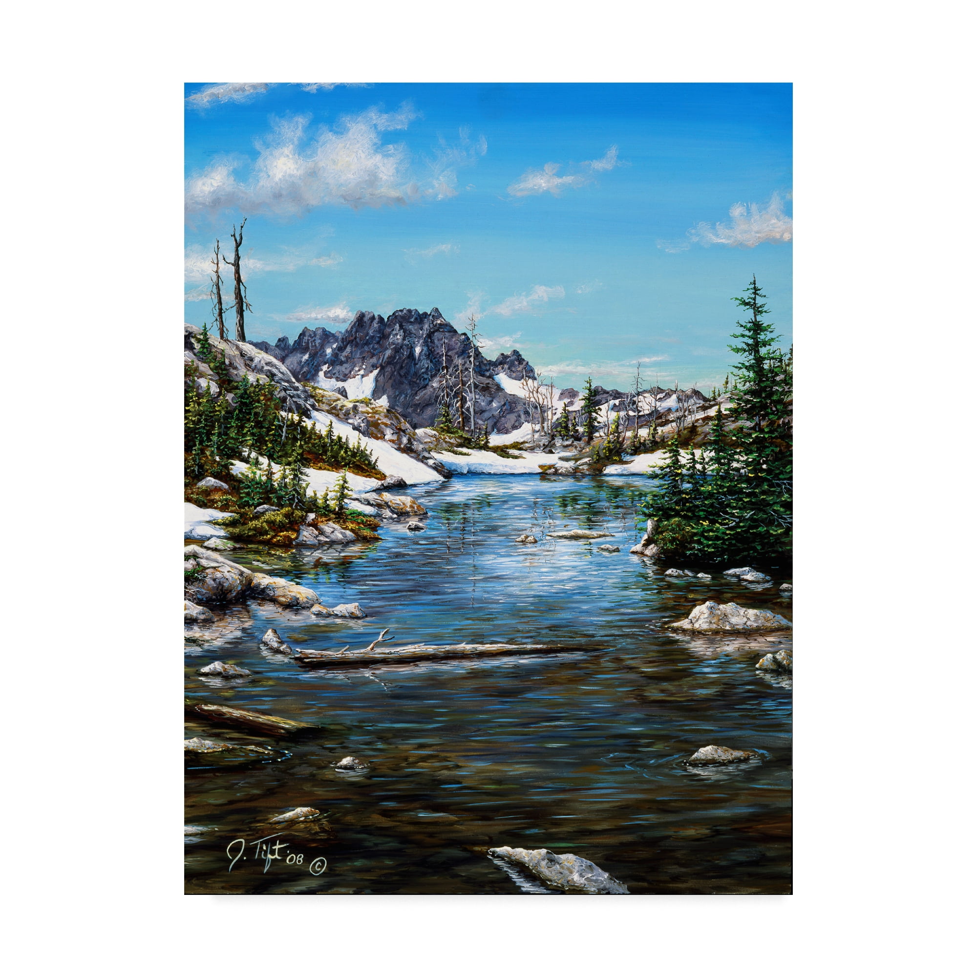 Trademark Fine Art 'Tarn Painting' Canvas Art by Jeff Tift - Walmart.com