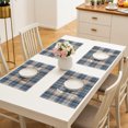 Blue Gray Buffalo Plaid Placemats Set of 2, Rustic Farmhouse Heat ...