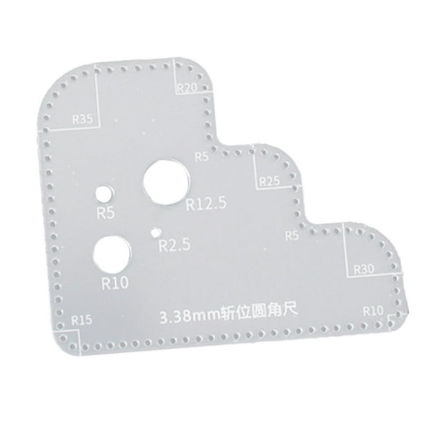 Acrylic Circle Template Auxiliary Stencil Corner Hole Stitching Corner ...