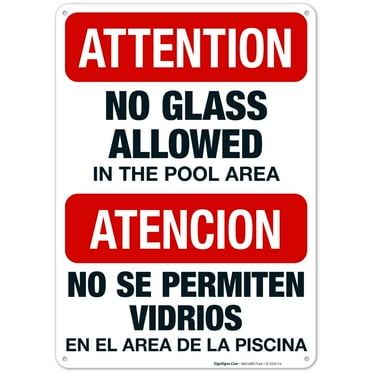 Swimming Pool Rules Bilingual Sign, Spanish English , - Walmart.com