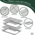 Half Sheet Pans with Rack Set [2 Pans + 2 Racks], Stainless Half Size ...