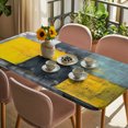 Abstract Color Block Fitted Rectangle Tablecloth 24" x 50" Yellow Block ...