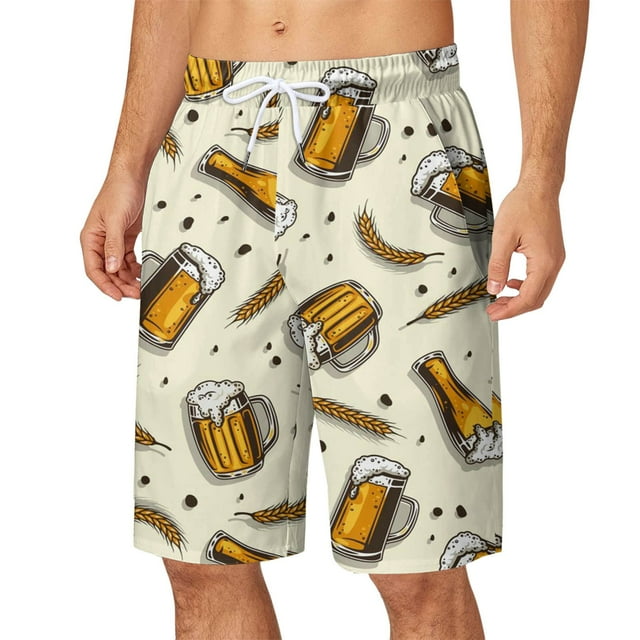 Aayomet Swim Shorts Men Size Pants Pocket Drawstring Loose Casual ...