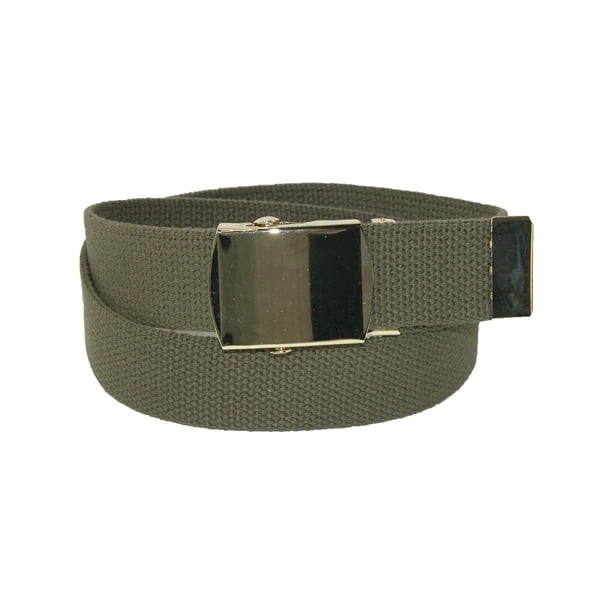 CTM Cotton Adjustable Belt with Brass Buckle (Men Big & Tall) - Walmart.com