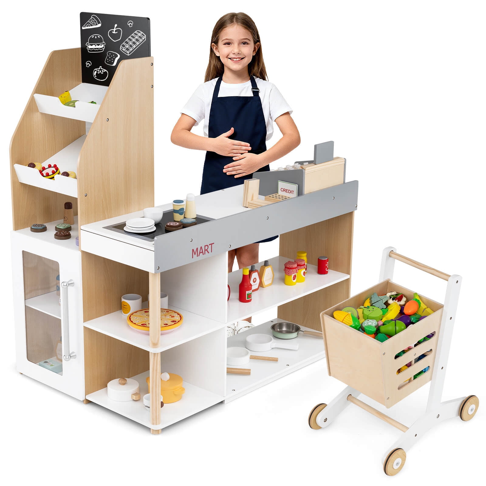 Click here for Costway Pretend Grocery Store Playset With Shoppin... prices