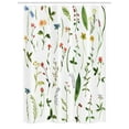 Watercolor Flower Stall Shower Curtain Different Kinds Of Flowers With
