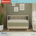 Fisher Price Siesta 3-in-1 Convertible Crib by Dream On Me, Matte Black ...