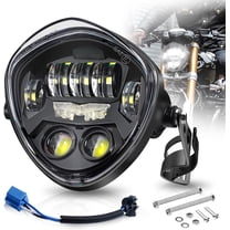 LEDMIRCY 7 inch LED Motorcycle Headlight, Dot Approved with Halo Ring ...