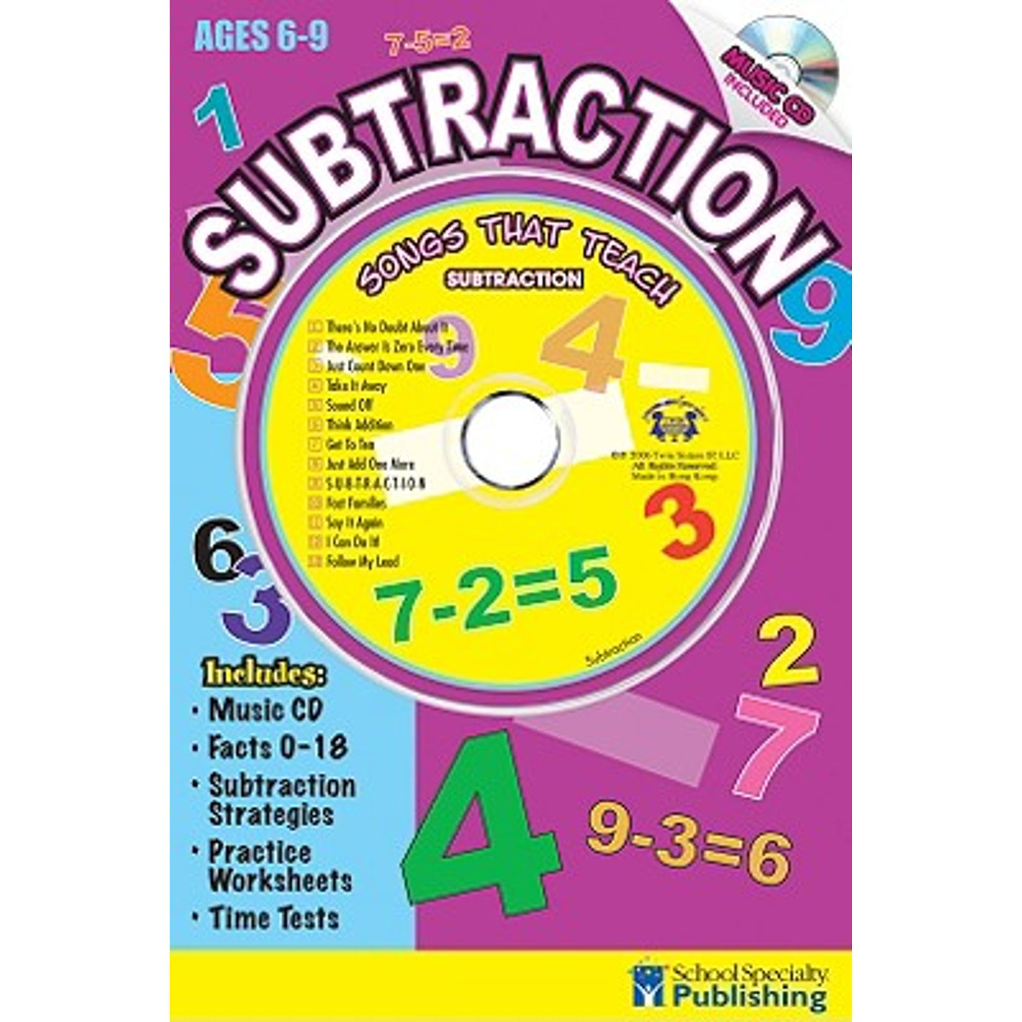 Subtraction Sing Along Activity Book with CD: Songs That Teach ...