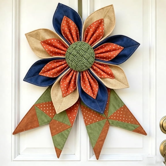 Patriotic Red White and Blue Star Plaid Wall Hanging, Vintage Front ...
