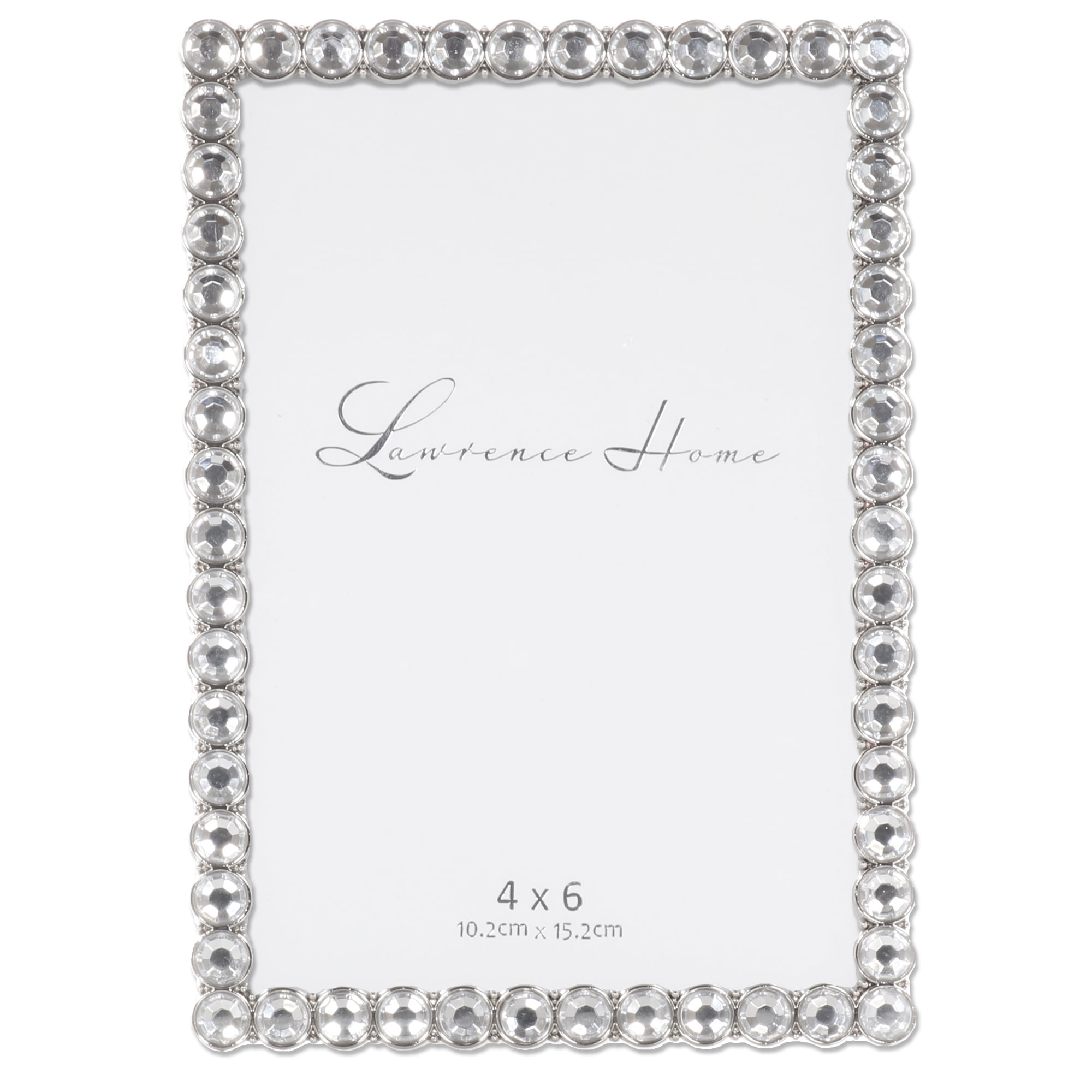 4x6 Silver Metal Sparkle Frame - Clear Brilliance - Walmart.com