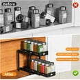 Pull Out Spice Rack Organizer for Cabinet, 2-Tier Cabinet Spice Rack ...