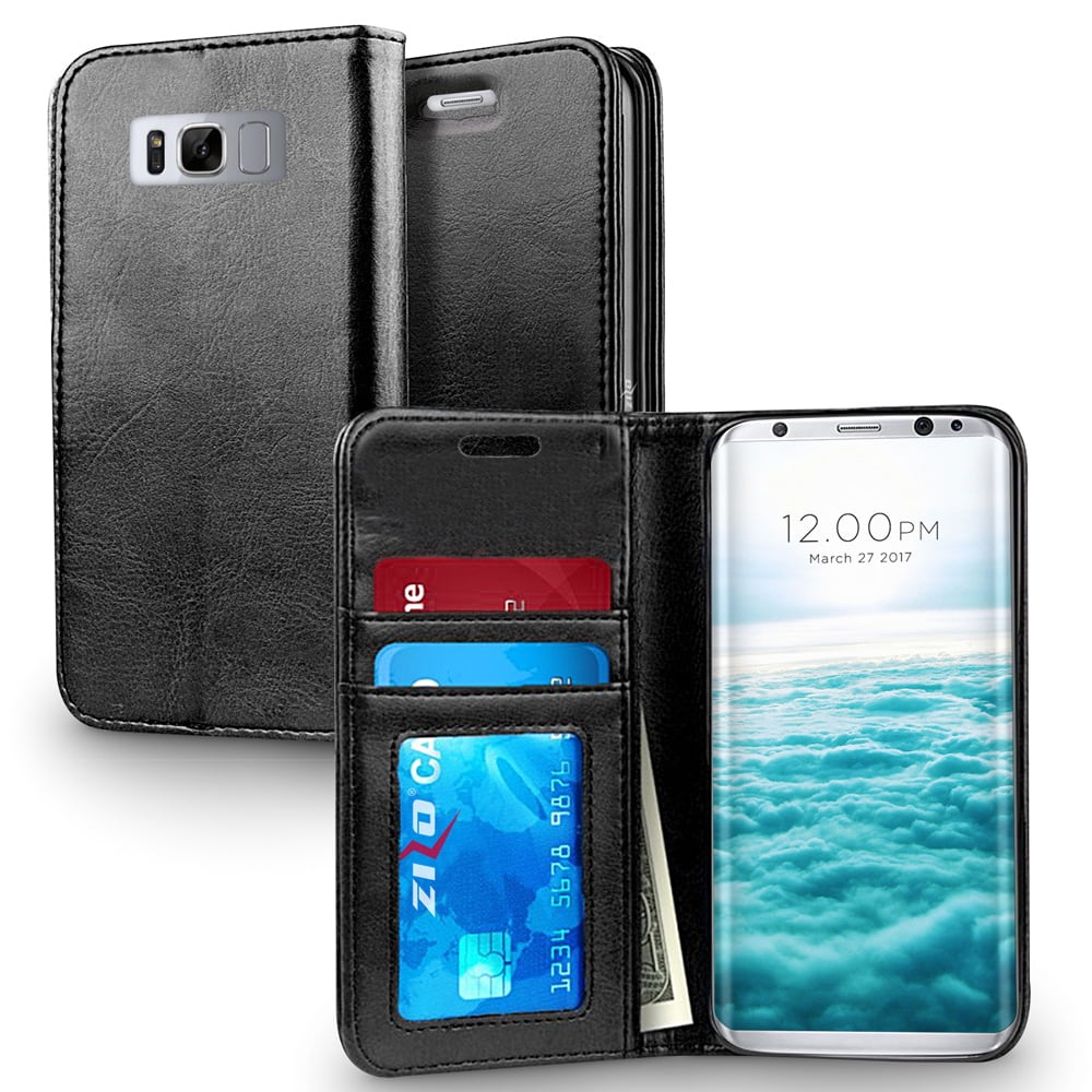 Samsung Galaxy S8 / S8 Plus Case, Zizo Wallet Case - Flap Pouch w/ Card ...