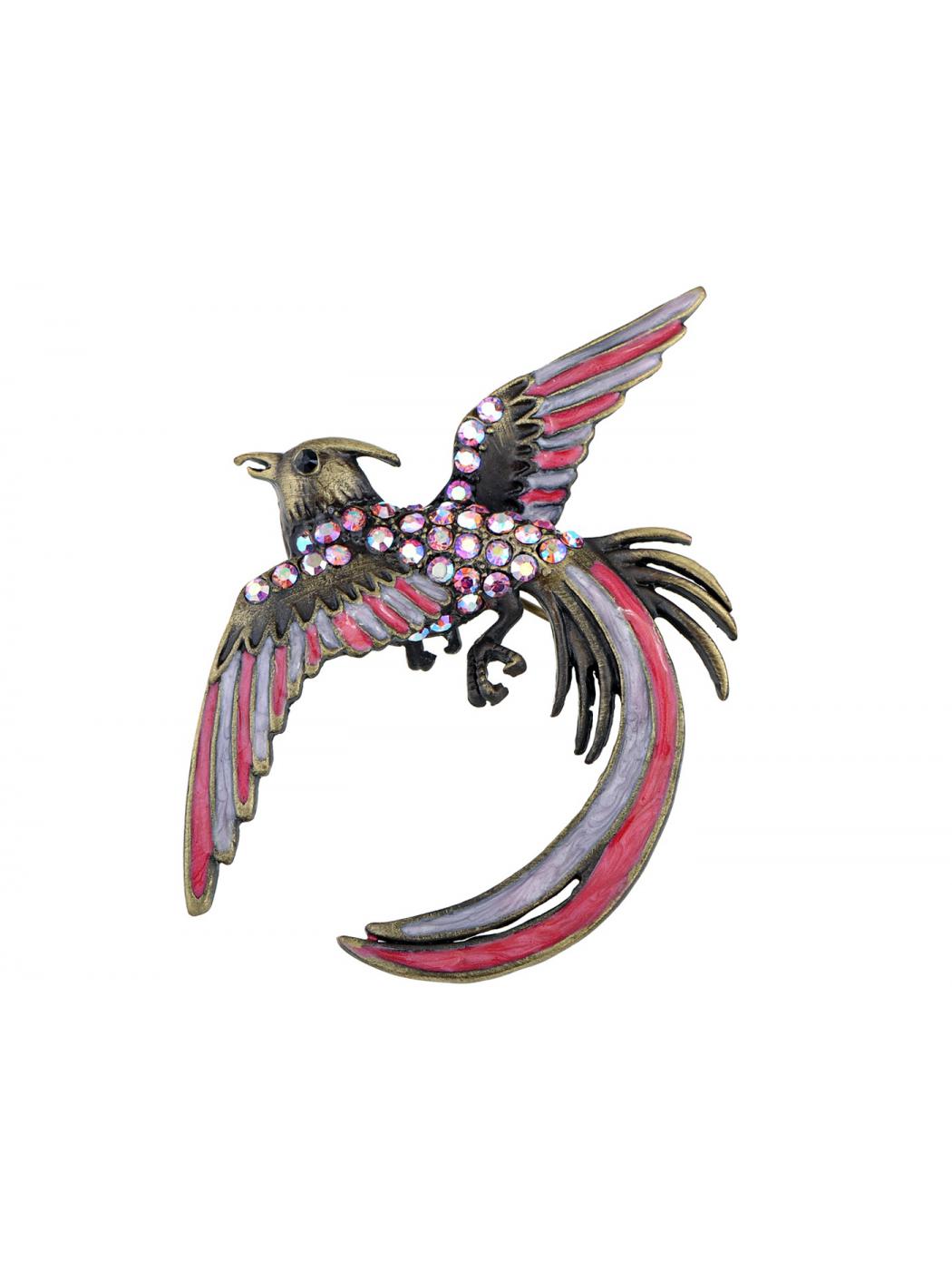 Vintage Inspired Aurora Borealis Crystal Rhinestone Cool Phoenix Bird ...
