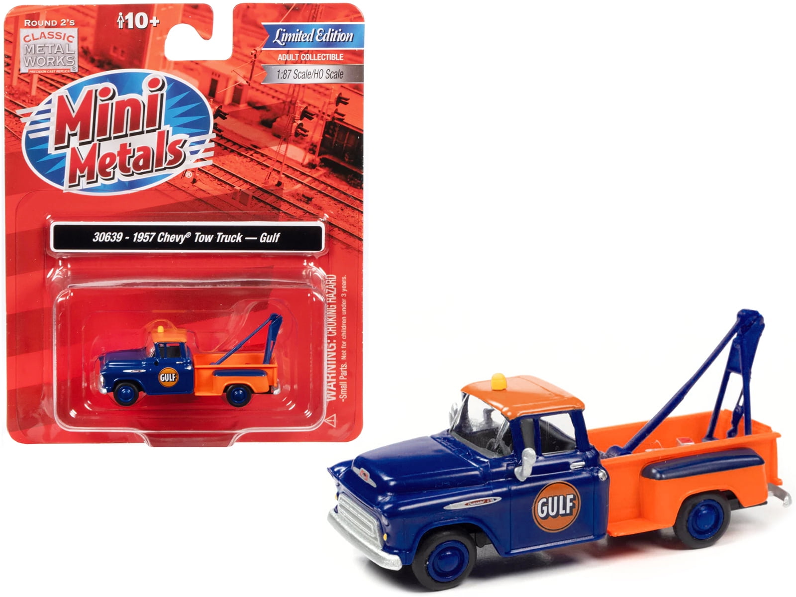 1957 Chevrolet Stepside Tow Truck "Gulf" Blue and Orange 1/87 (HO ...