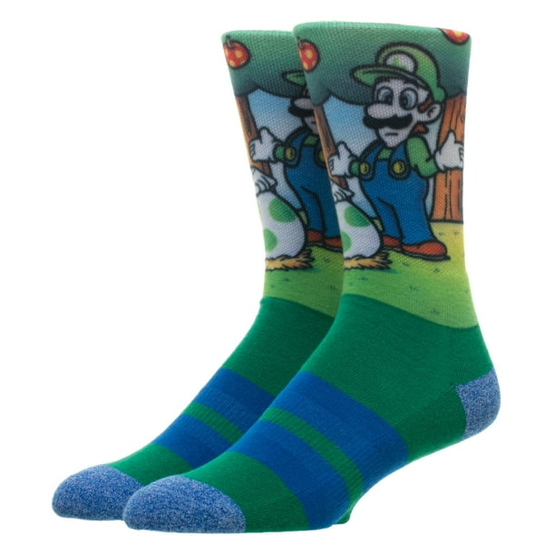 Nintendo Mario Luigi And Yoshi's Egg Mens Crew Socks - Walmart.ca