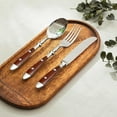20-Piece Silverware Set for 4, High-end Everyday Flatware Set, Wood ...