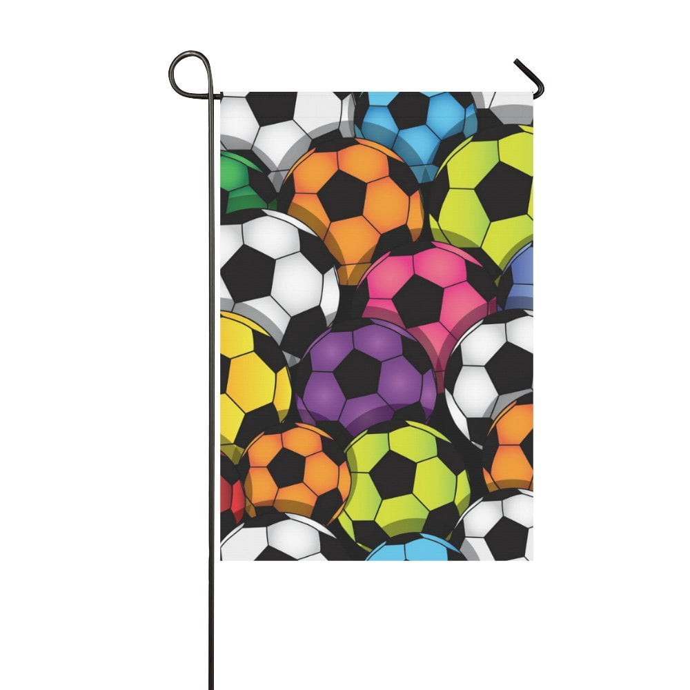 MKHERT Color Soccer Garden Flag Banner Decorative Flag for Wedding ...