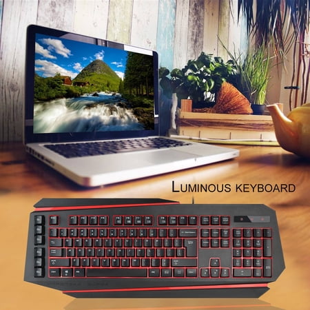 Delux K9500U Ergonomic USB Wired Multimedia Keyboard Backlight Key Cap ...